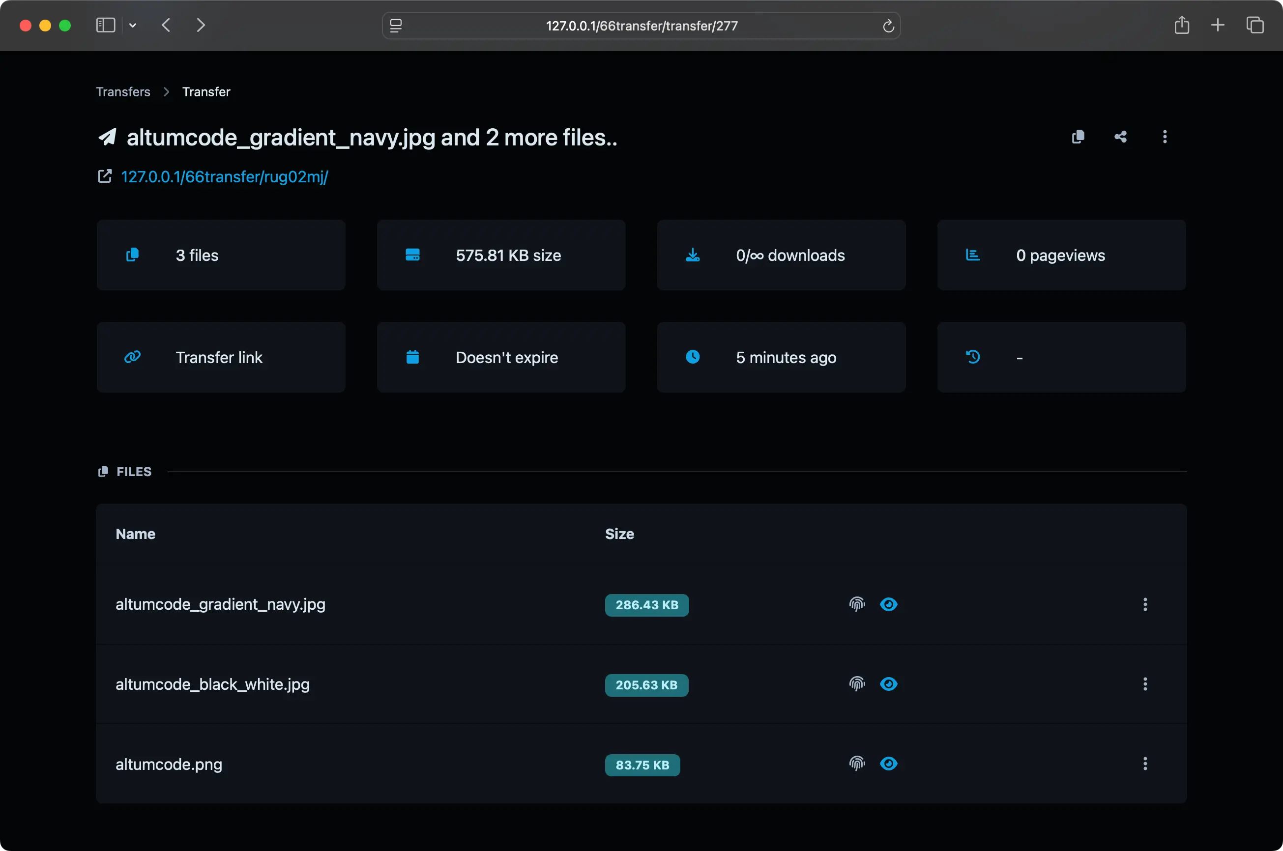 Easy file transfer tool - PHP Script - 66transfer